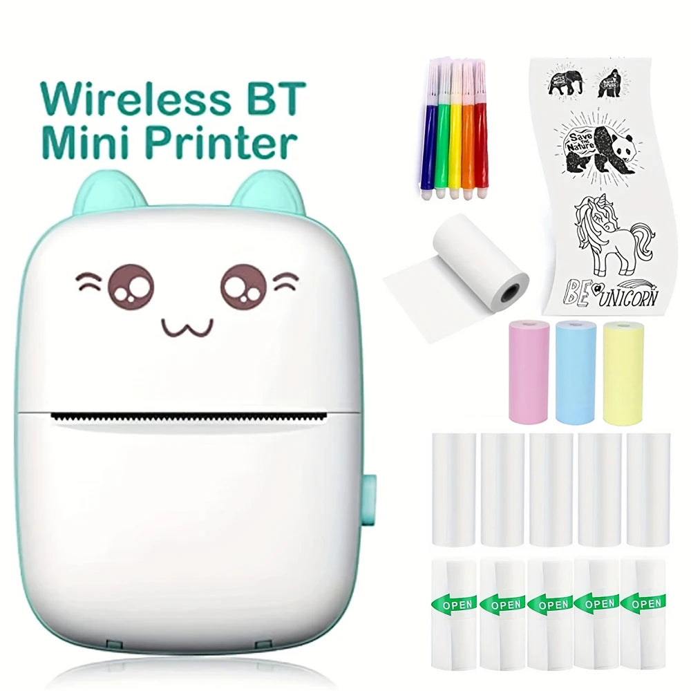 Mini Printer For IPhone And Android, Wireless Mini Photo Printer Label ...